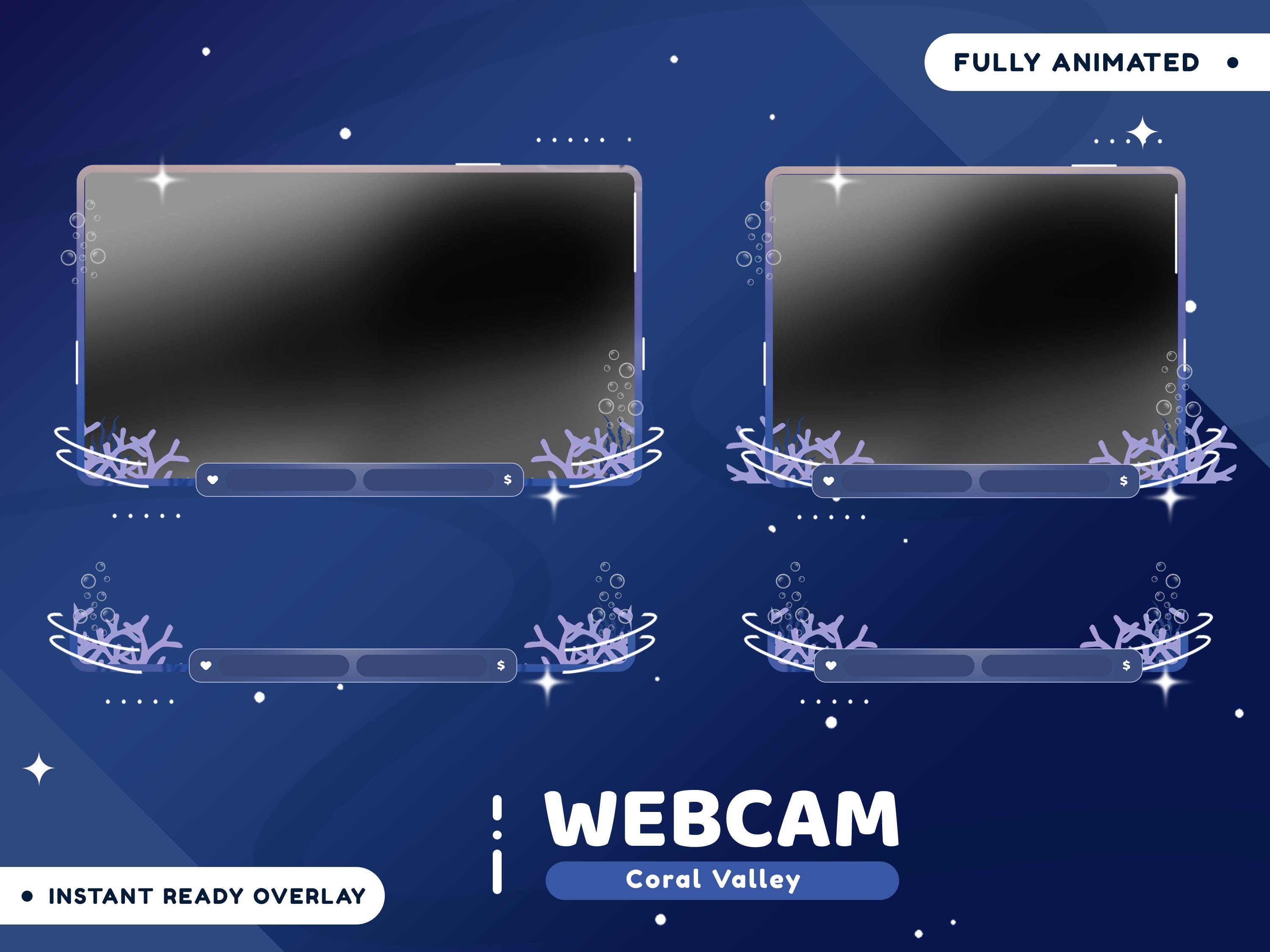 Coral Valley Animated Stream Overlay Package, Overlay Twitch Bundle ...
