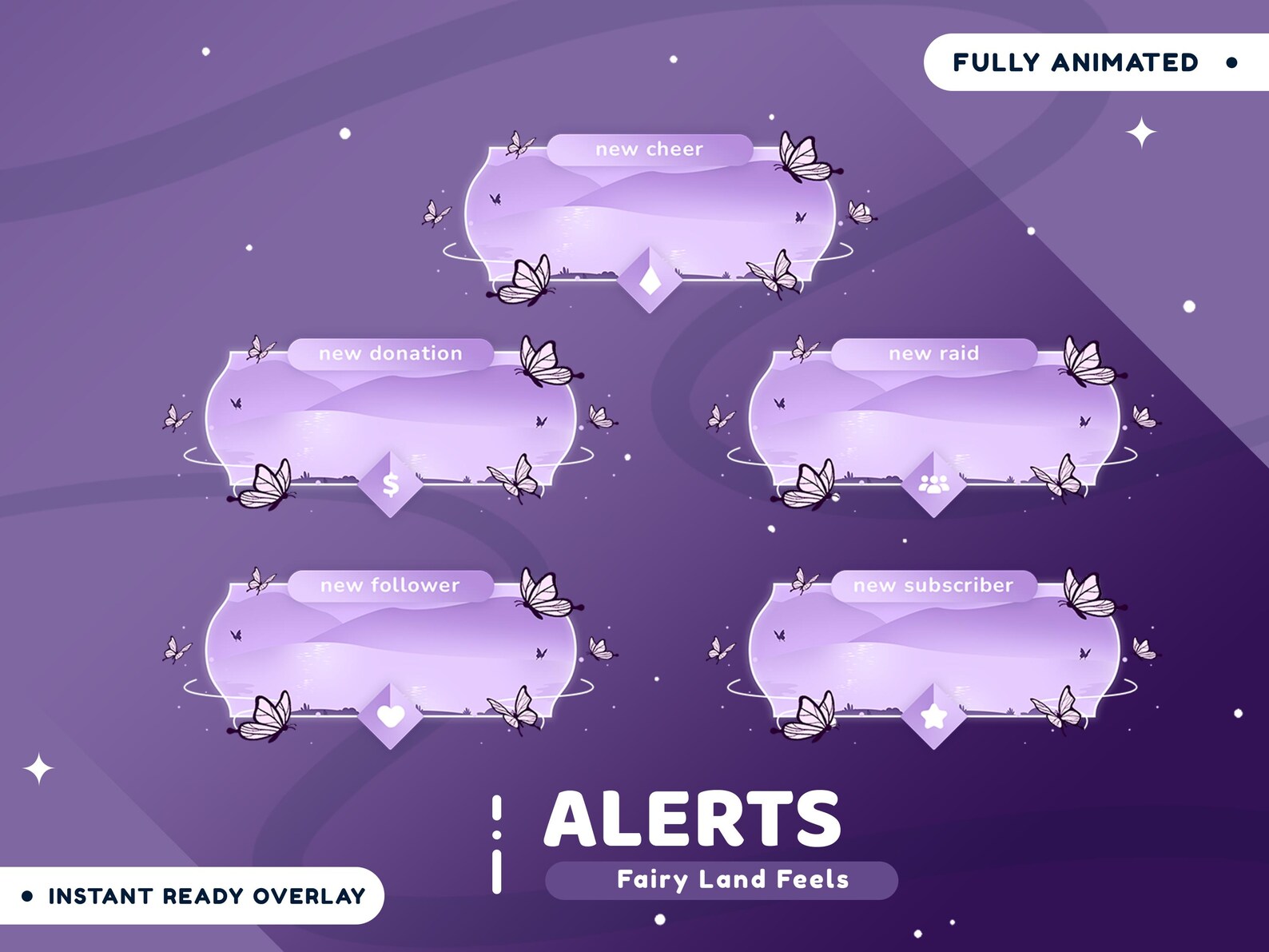 Fairy Land Feels Animated Stream Alert Package, Fairy Stream Alert ...
