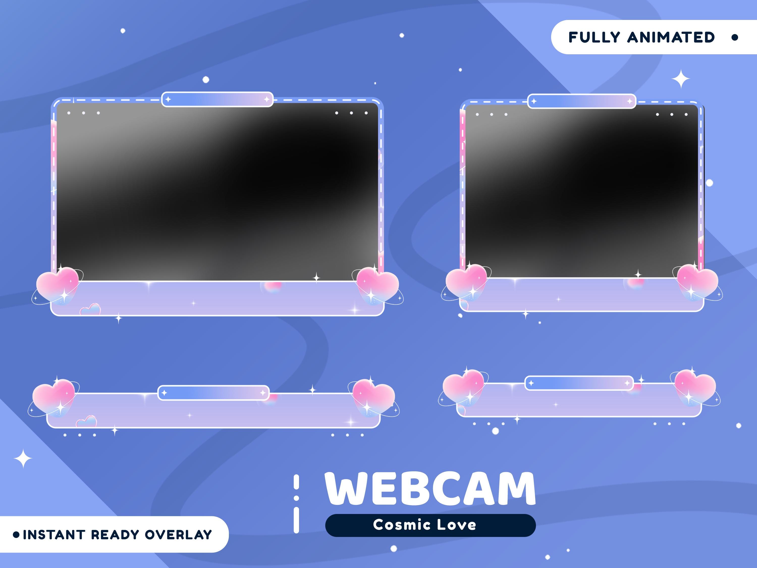 Cosmic Love Animated Stream Overlay Package for Twitch Bundle ...