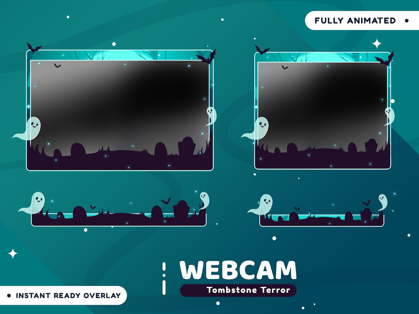 Tombstone Terror Animated Stream Overlay Package for Twitch Bundle ...
