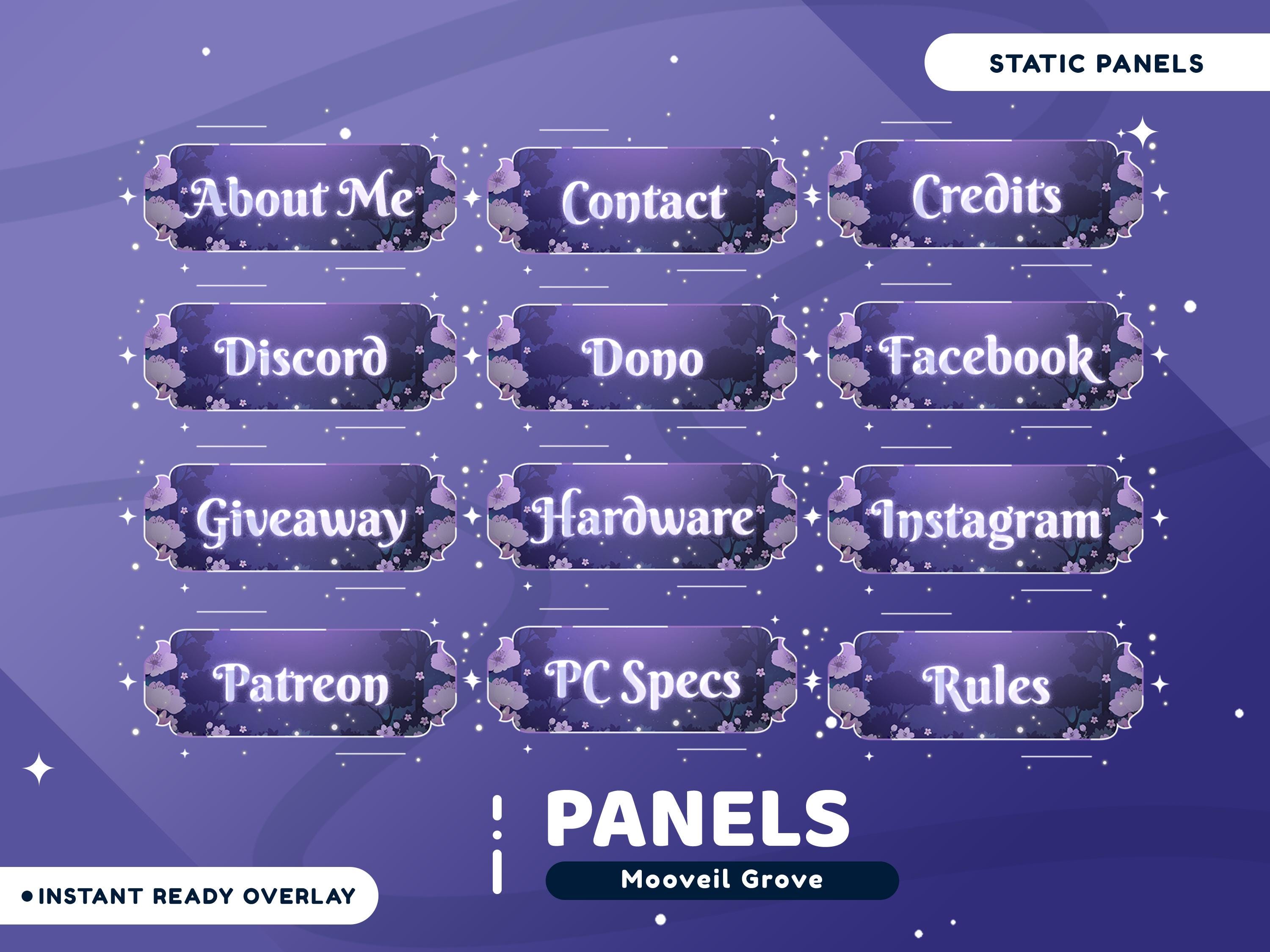 Moonveil Grove Animated Stream Overlay Package for Twitch Bundle ...