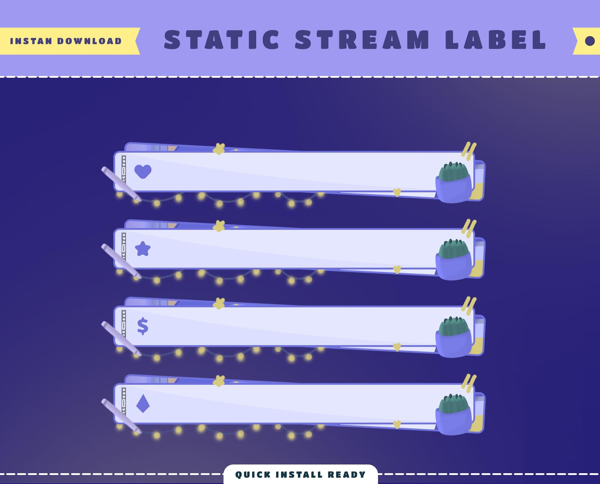 Midnight Lofi Animated Stream Overlay Package for Twitch Bundle, Twitch ...