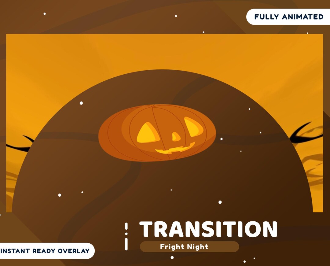 Fright Night Animated Stream Stinger Transition Package for Twitch ...