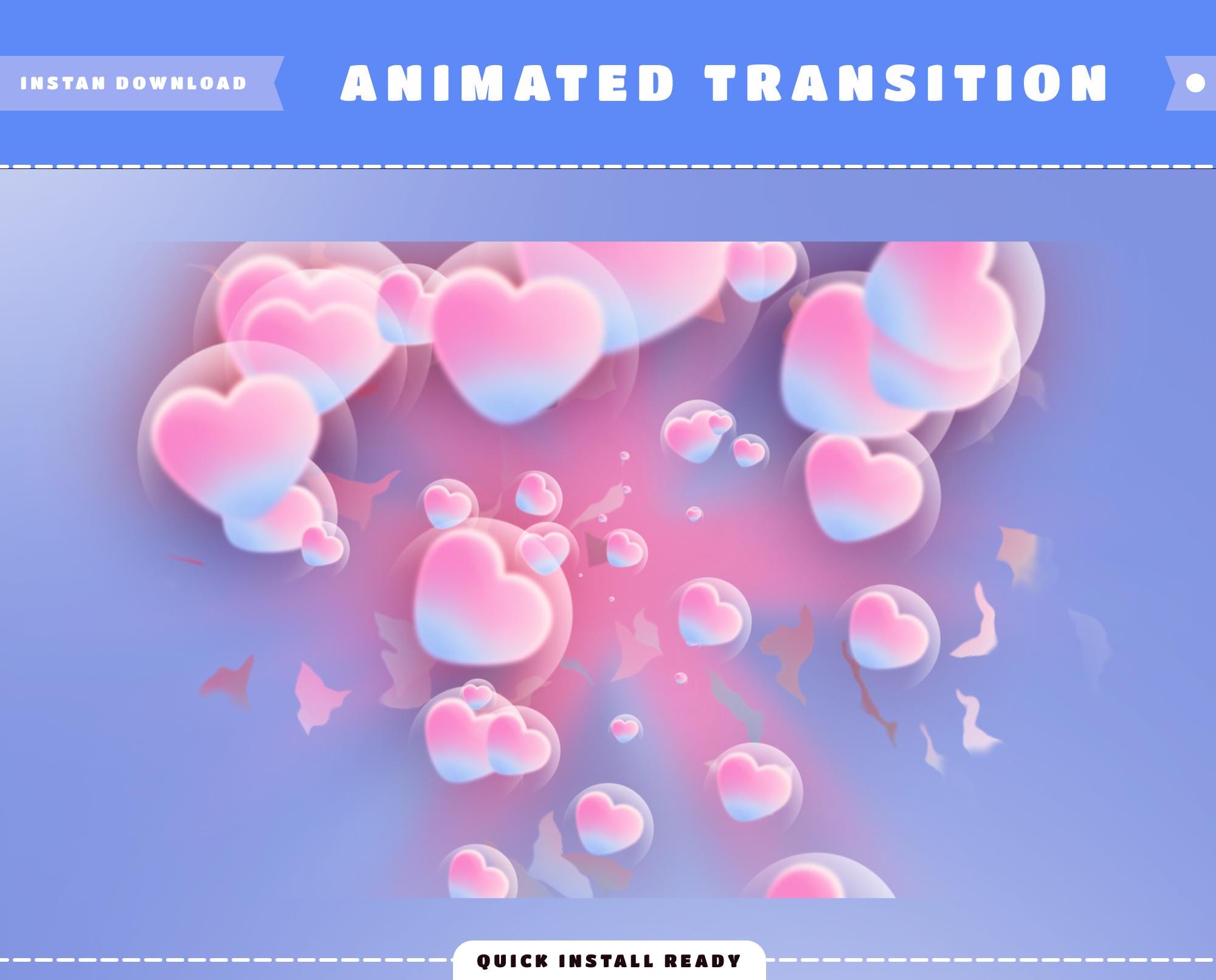 Cosmic Love Animated Stream Overlay Package for Twitch Bundle ...