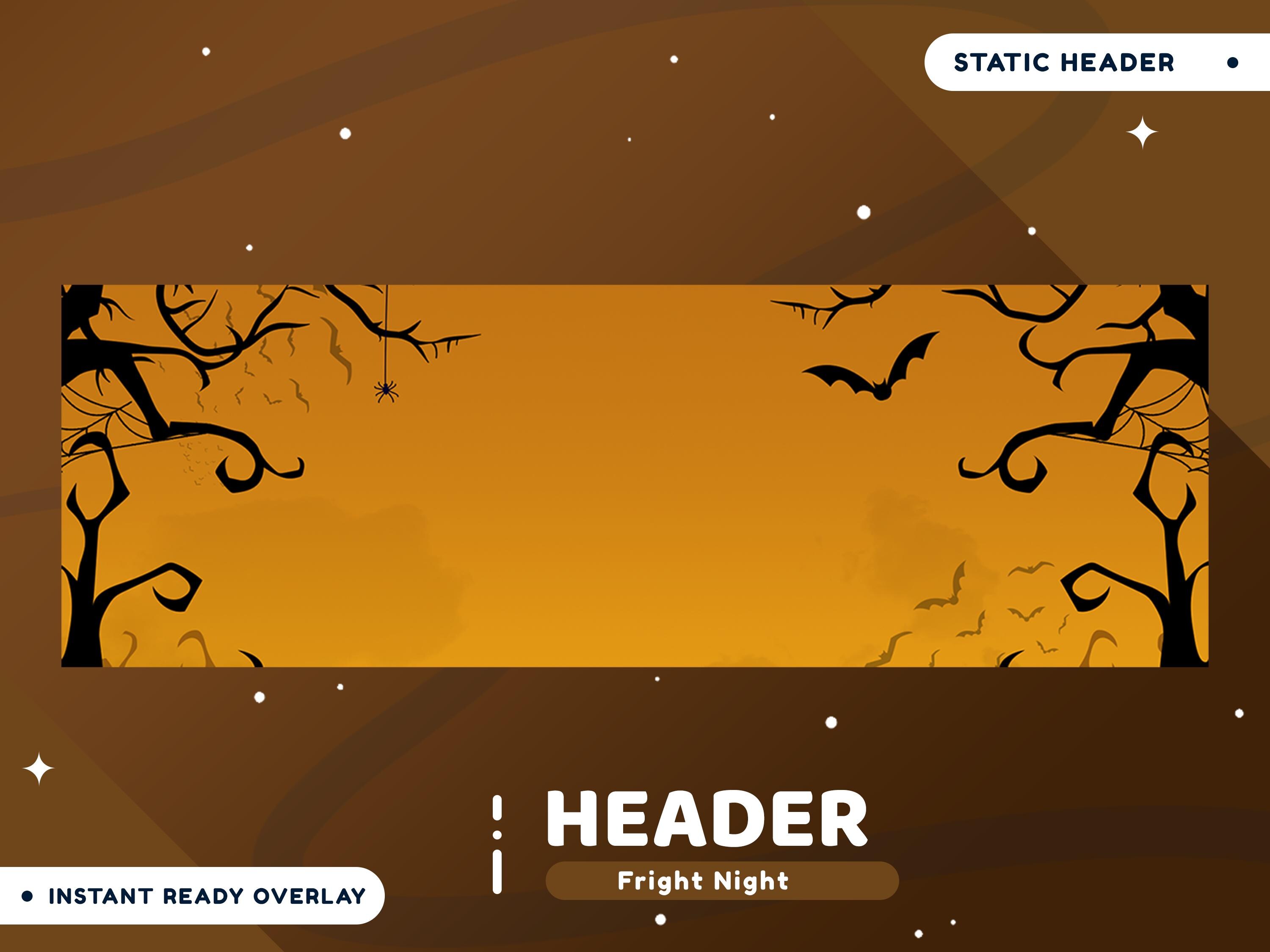 Fright Night Animated Stream Overlay Package for Twitch Bundle ...