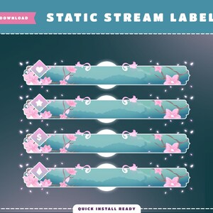 Sakura Dream Animated Stream Overlay Package for Twitch Bundle, Pink ...