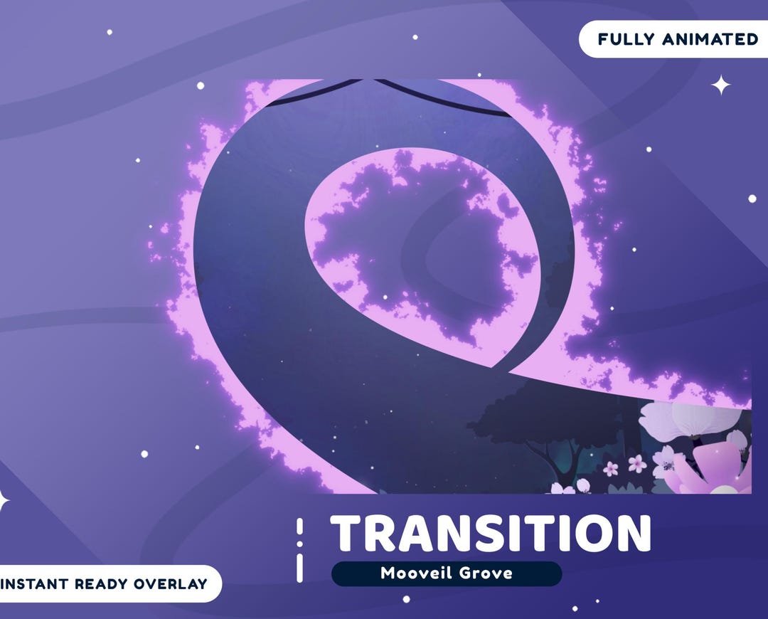 Moonveil Grove Animated Stream Stinger Transition Package for Twitch ...