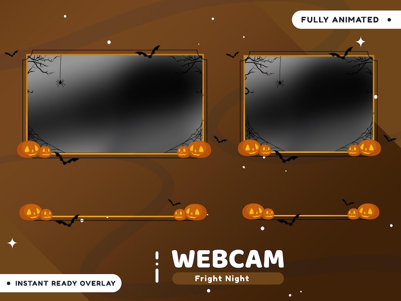 Fright Night Animated Stream Overlay Package for Twitch Bundle ...