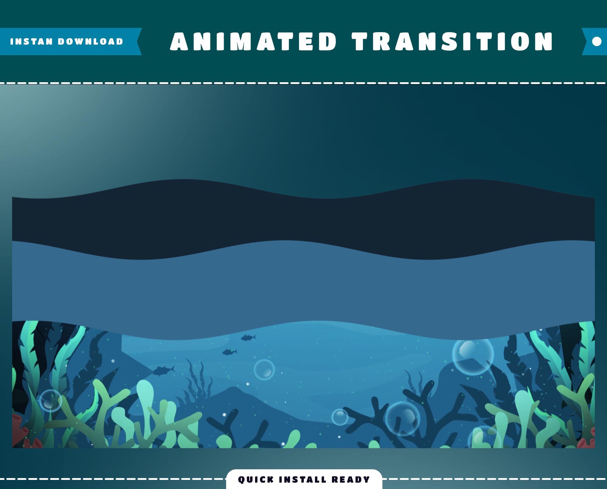 Oceanic Bloom Animated Stream Overlay Package for Twitch Bundle, Twitch ...
