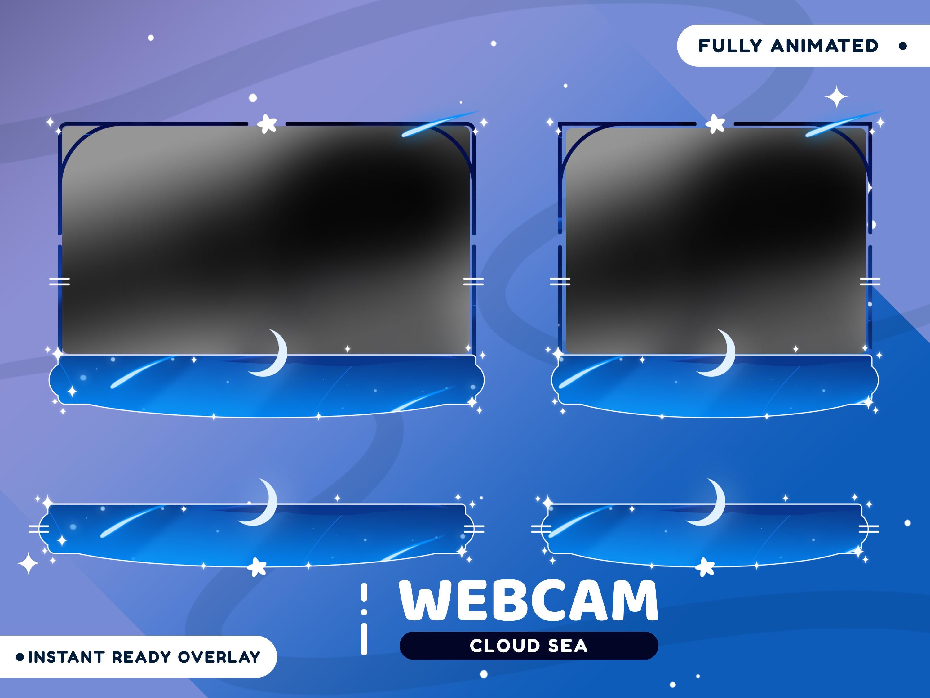 Cloud Sea Animated Stream Overlay Package for Twitch Bundle, Twitch ...