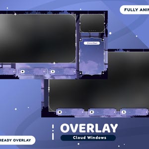Cloud Window Animated Stream Overlay Package for Twitch Bundle ...