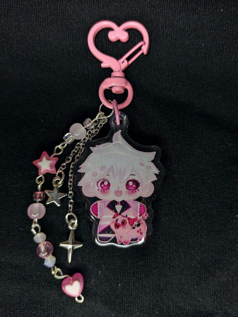 Angeldust Hazbin Hotel Keychain - Etsy