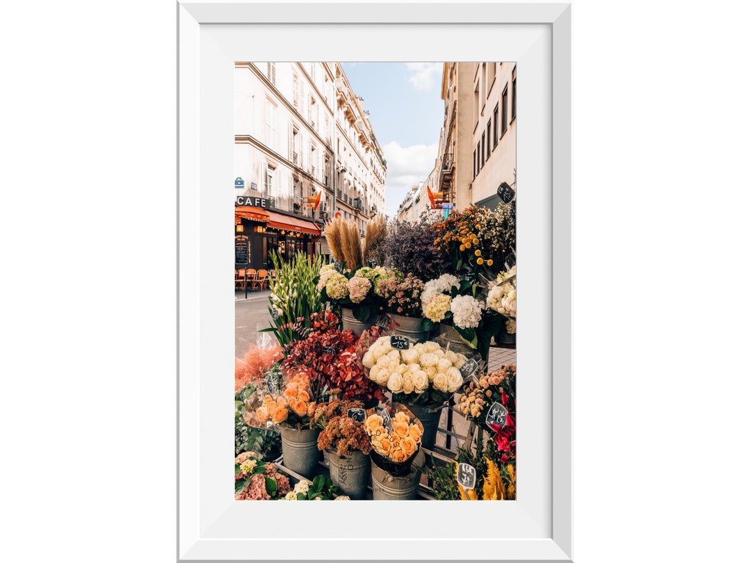 Parisian Florist Wall Art, Flower Market in Paris, Paris Flower Shop ...