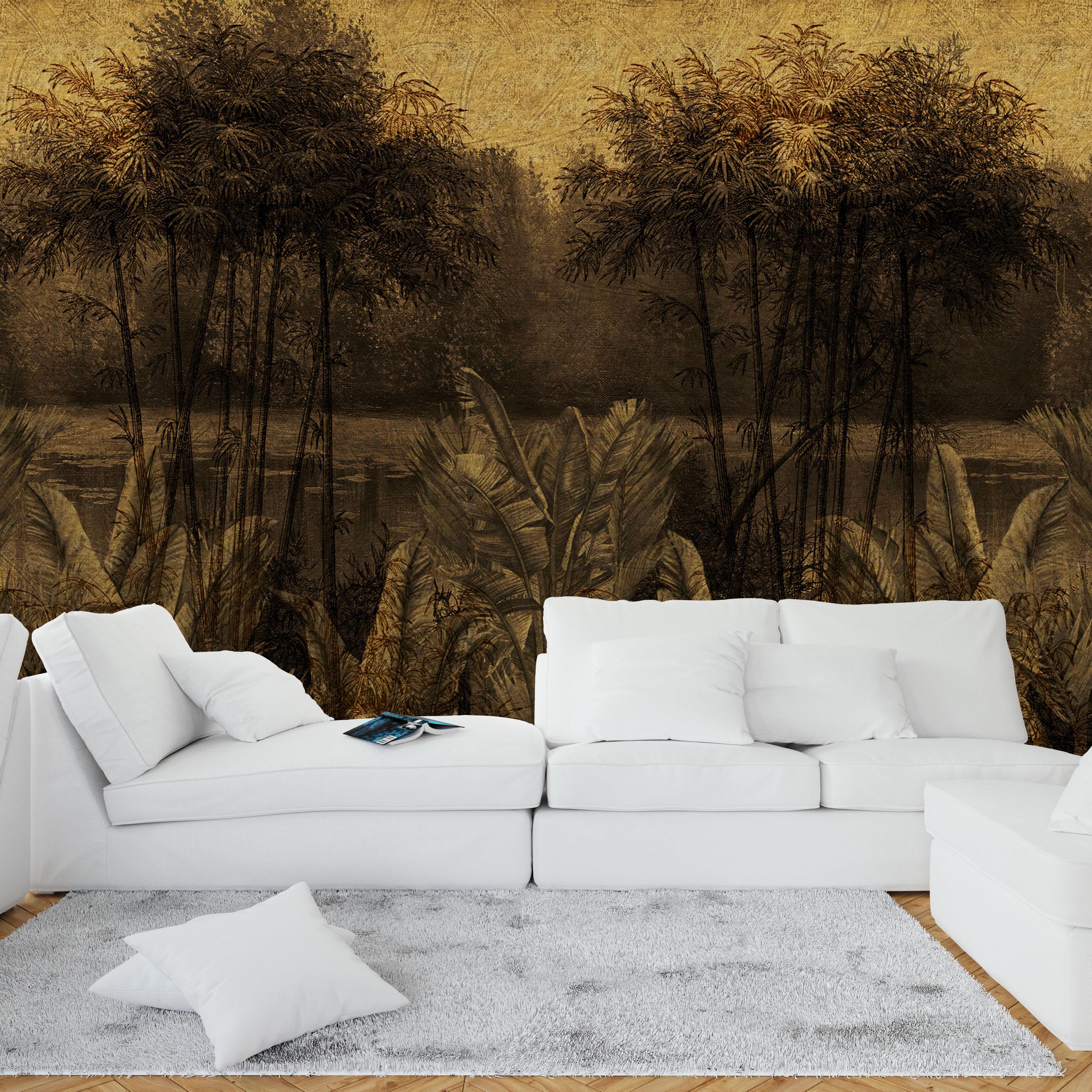 Watercolor Forest Landscape Wallpaper, Peel and Stick Nature Wall Mural ...