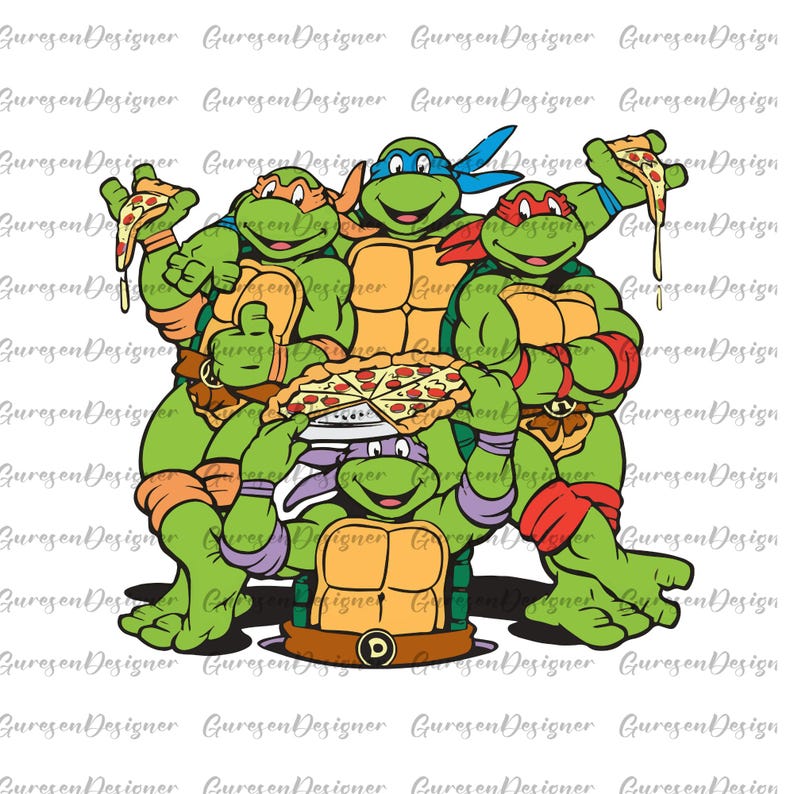 Ninja Turtles SVG PNG Clipart Layered Files for Cricut Cut Print ...