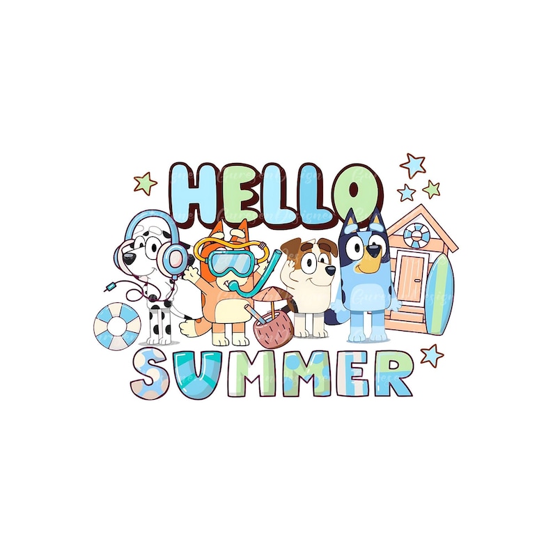 Bluey SUMMER ,bluey SVG, Bluey Png,bluey Characters Png, Bluey Bundle ...