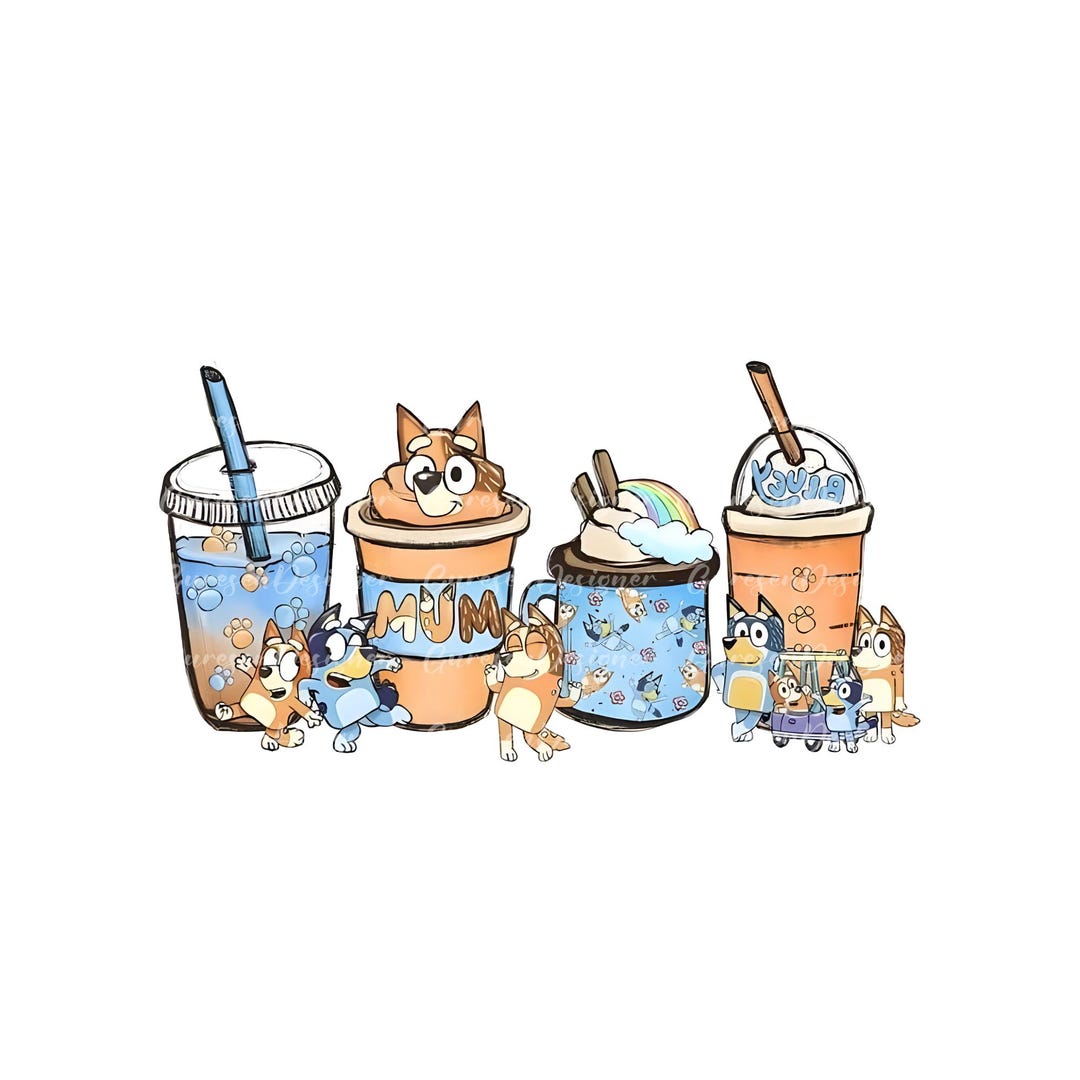 Bluey Drİnk,bluey SVG, Bluey Png,bluey Characters Png, Bluey Bundle ...