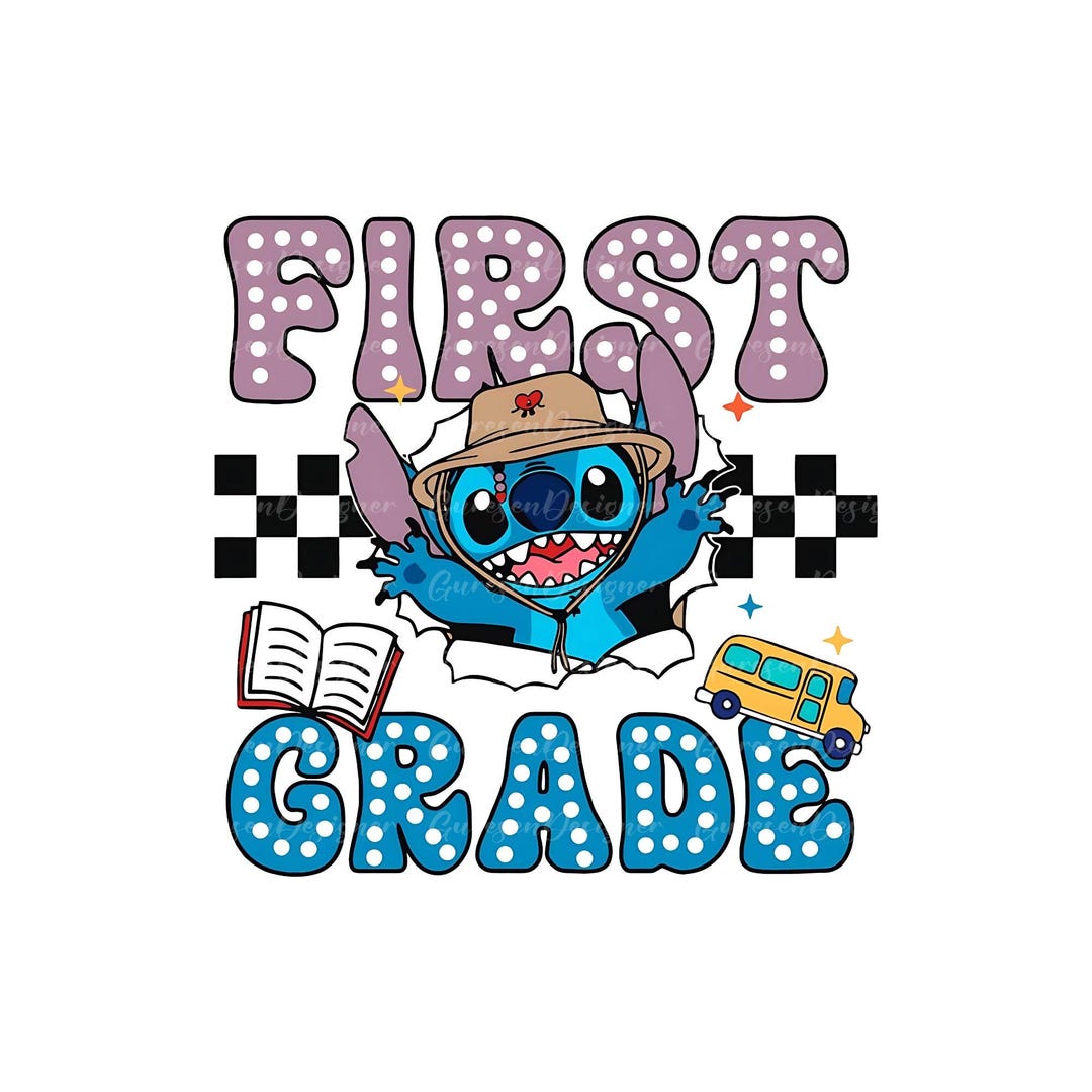 Stitch School Png, Back to School Stitch Shirt Design, Kindergarten Png ...