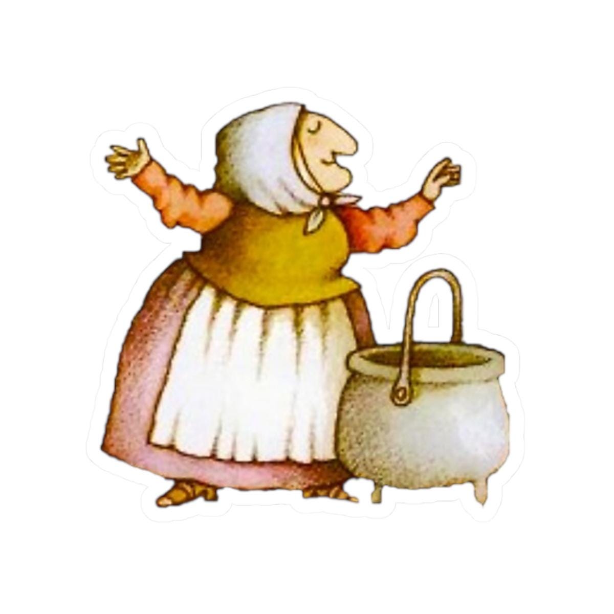 Strega Nona Cutout Stickers - Witchy Stickers, Magical Cutouts ...