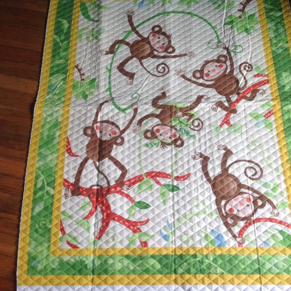 Monkey Quilt - Etsy