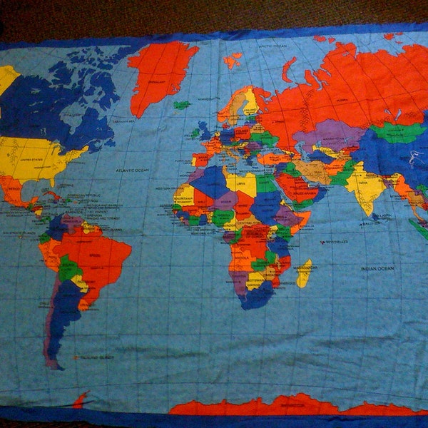 Map Quilt - Etsy