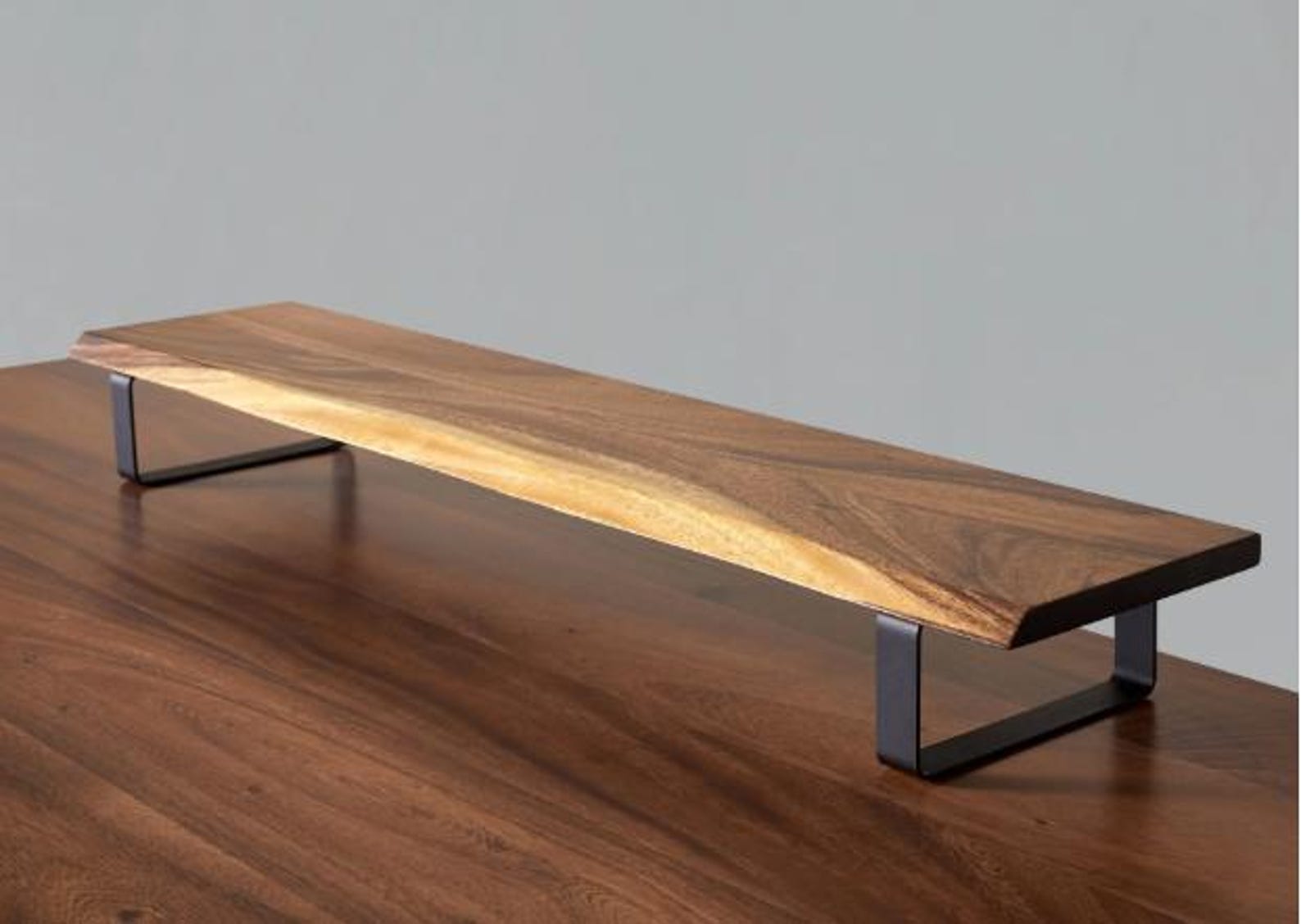 Handcrafted Wood Monitor Stand: Ergonomic Desk Organizer - Etsy Canada