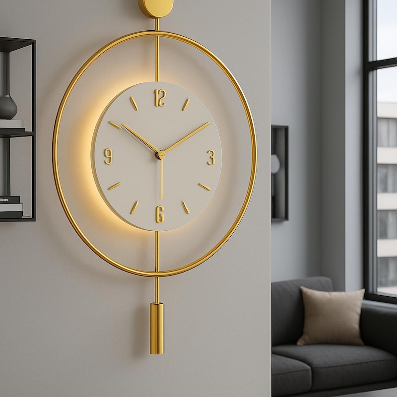 Vintage Wall Clock Battery Pendulum - Etsy