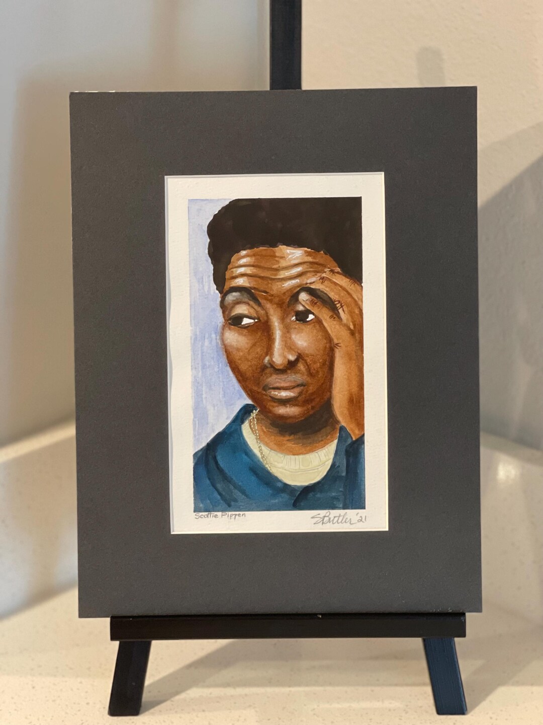 Scotty Pippen - Authentic Watercolor Portrait - Etsy