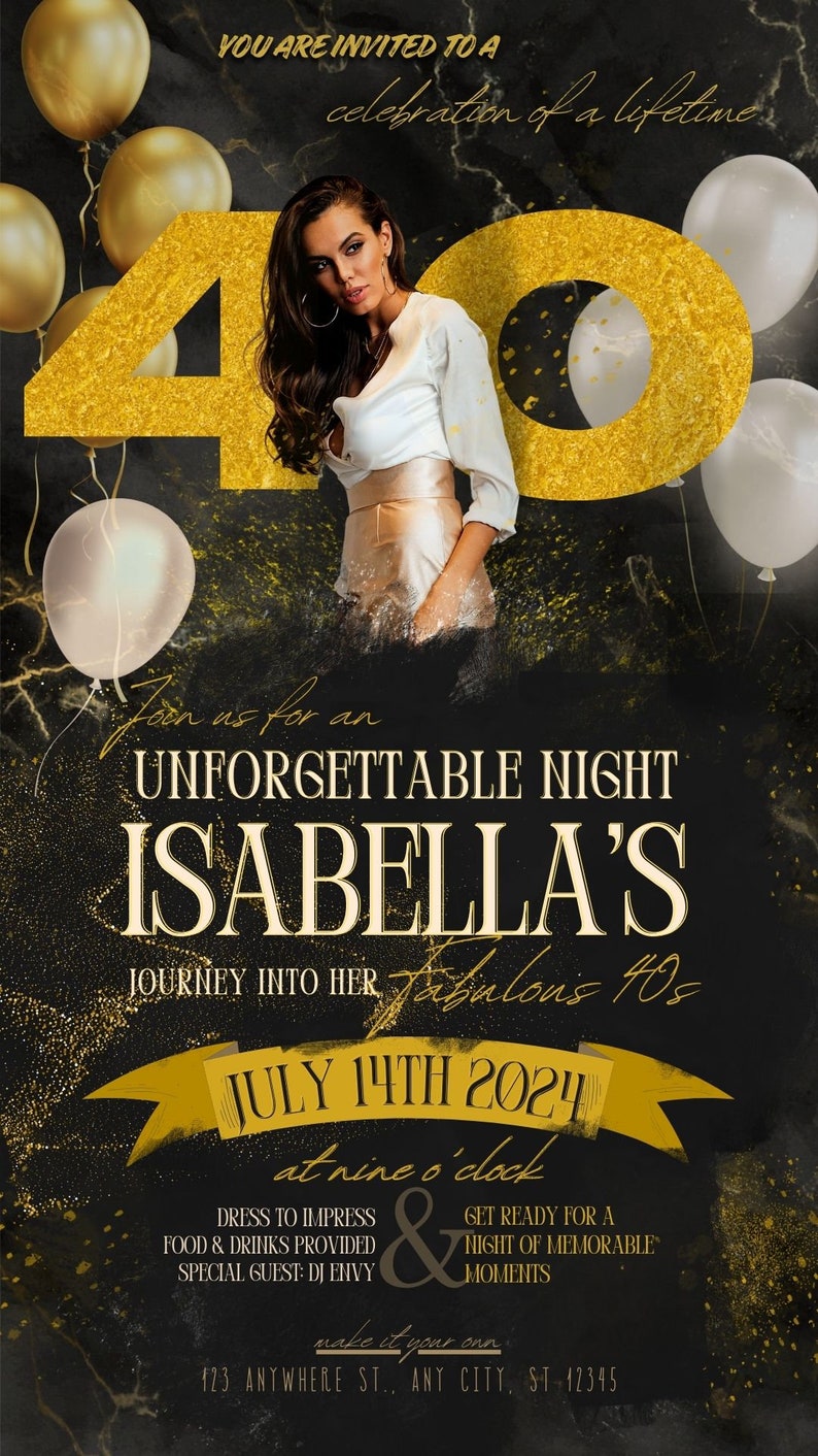 Birthday Bash Invitation - Etsy