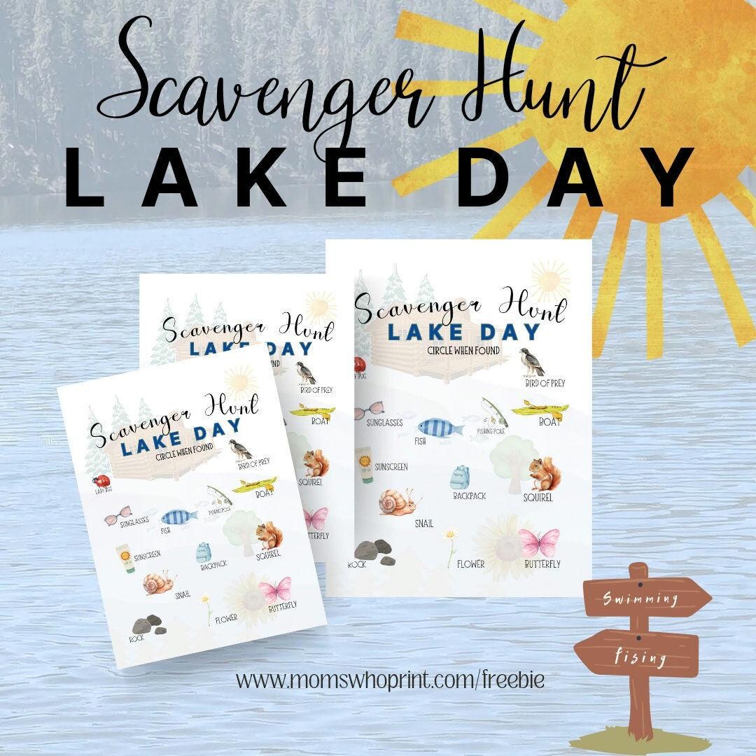 Lake Day Scavenger Hunt, Summer Vacation Kids Activities, Boating ...