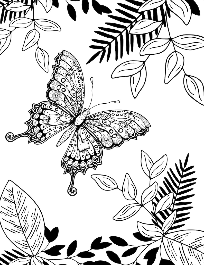 10 Bug and Butterfly Themed Coloring Pages. Printable Busy Box ...