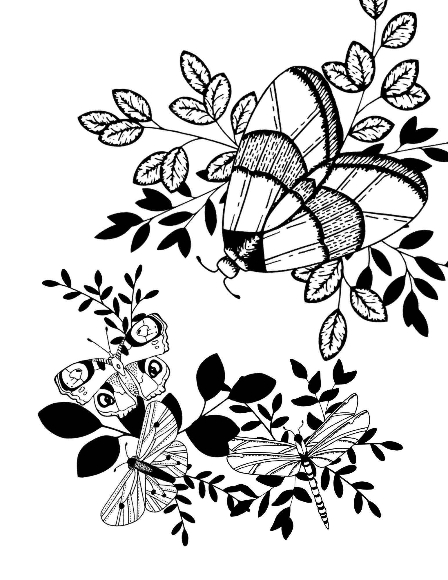 10 Bug and Butterfly Themed Coloring Pages. Printable Busy Box ...