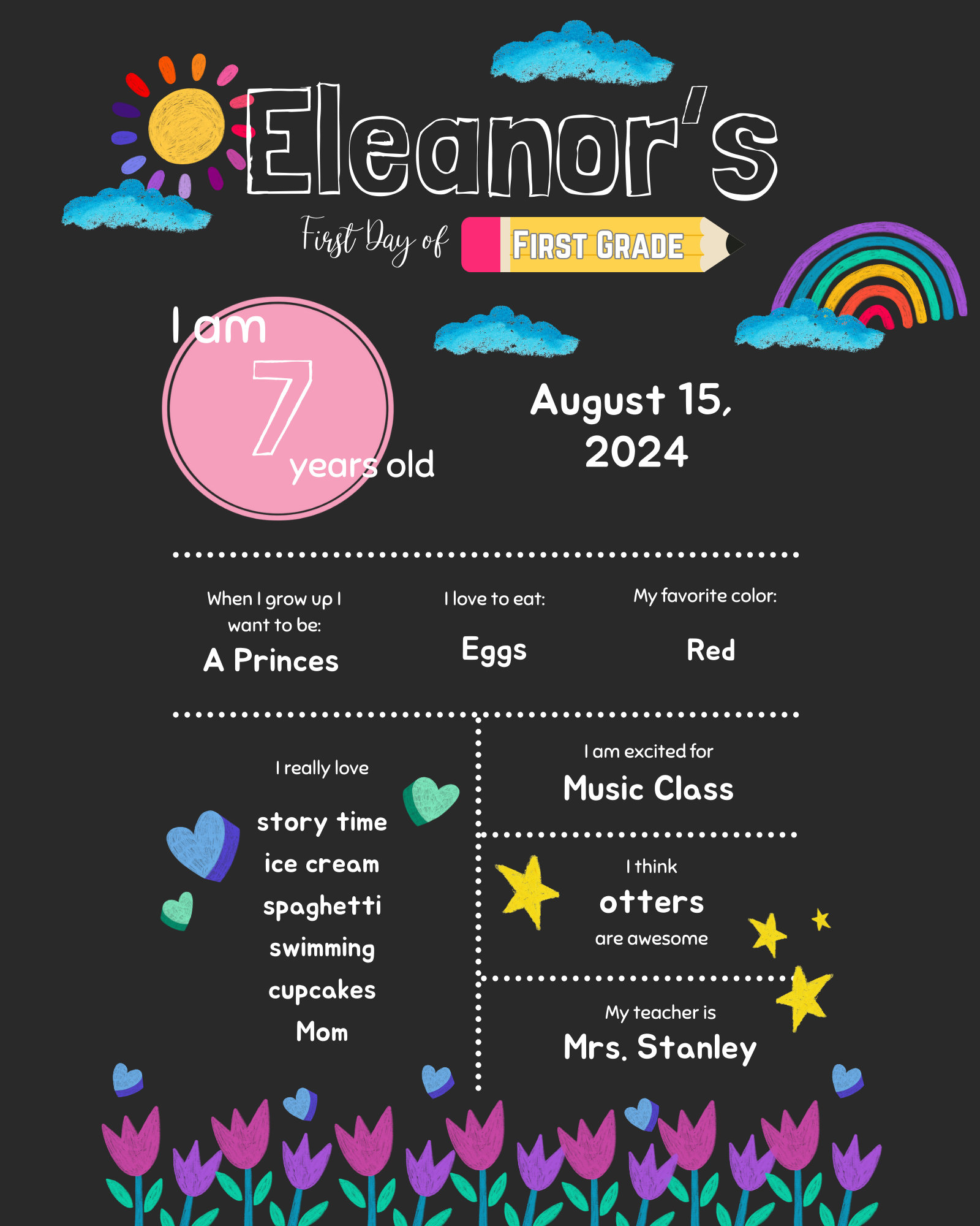 Editable First Day of School Sign, Personalized Back to School Grade ...