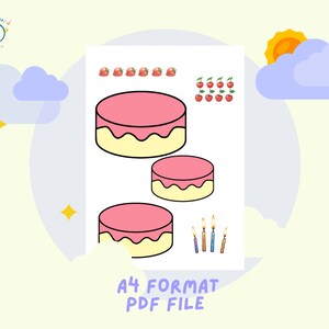 Build a Birthday Cake, Cut and Paste Paper Craft Worksheet for Kids ...