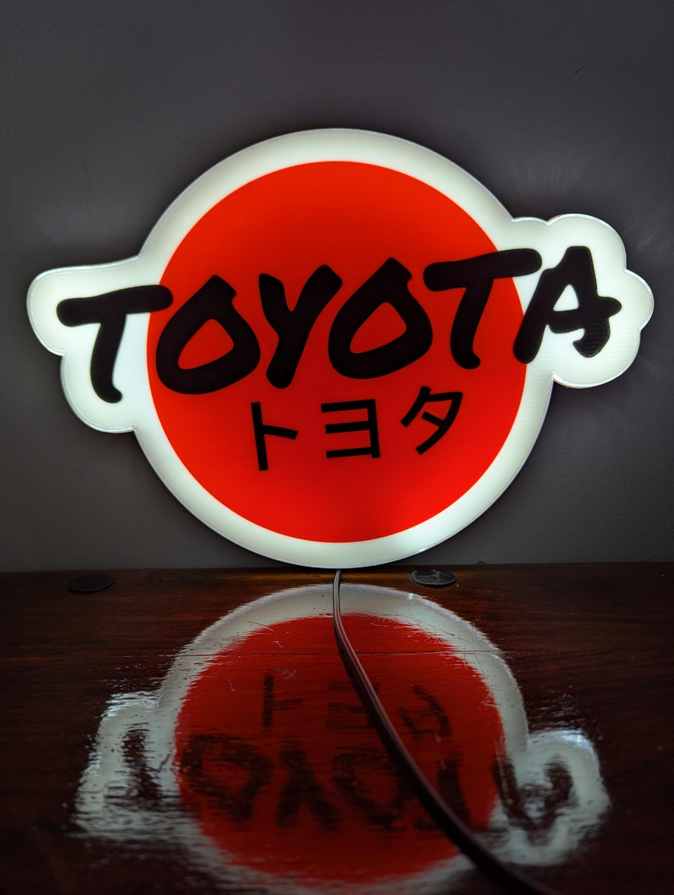 Toyota 3D Printed Wall Light – Vintage Style, Classic Car Decor ...