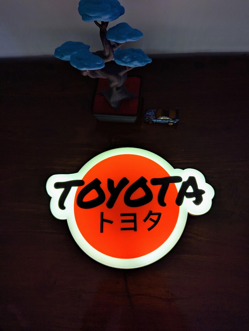 Toyota 3D Printed Wall Light – Vintage Style, Classic Car Decor ...