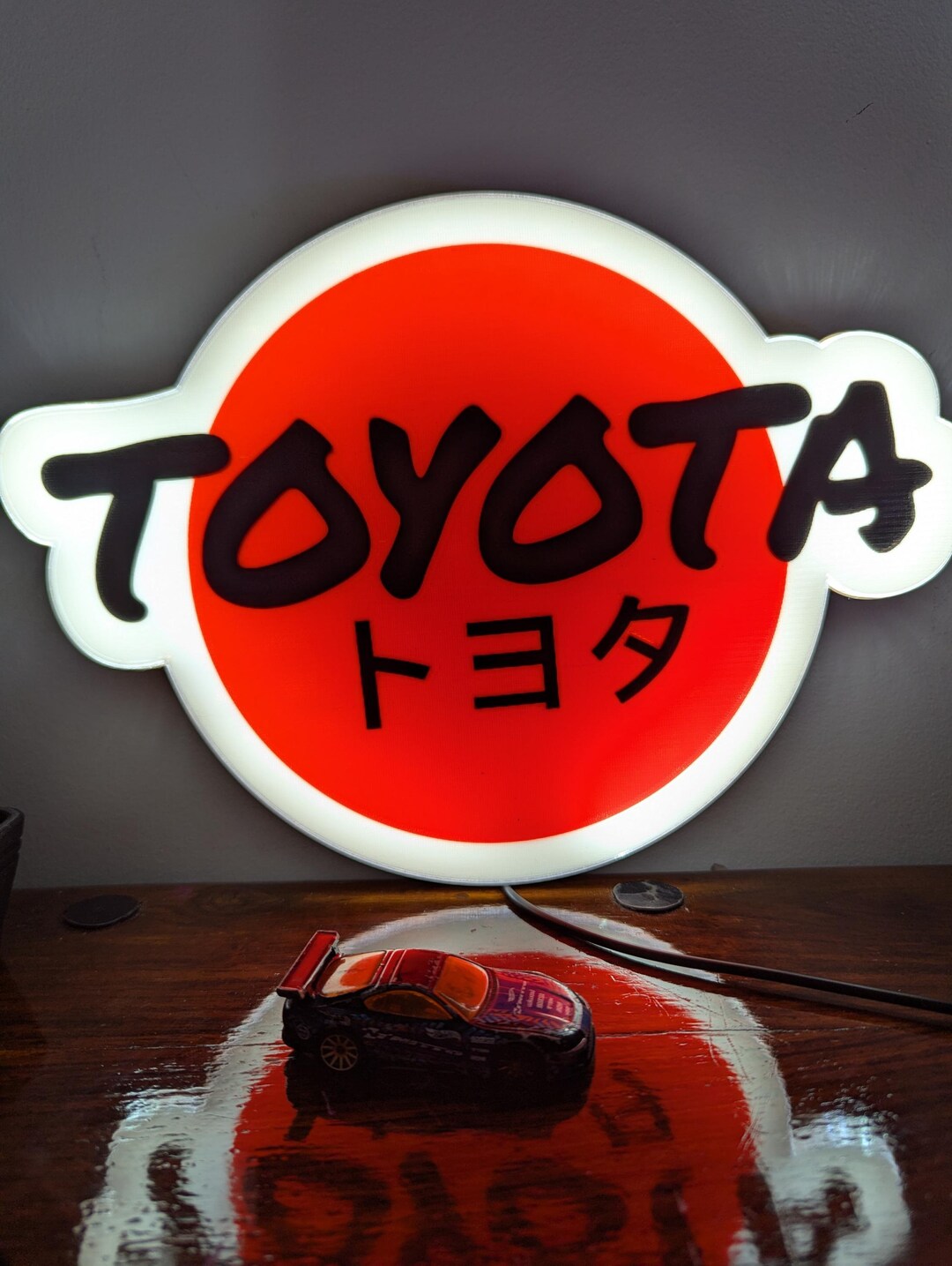 Toyota 3D Printed Wall Light – Vintage Style, Classic Car Decor ...