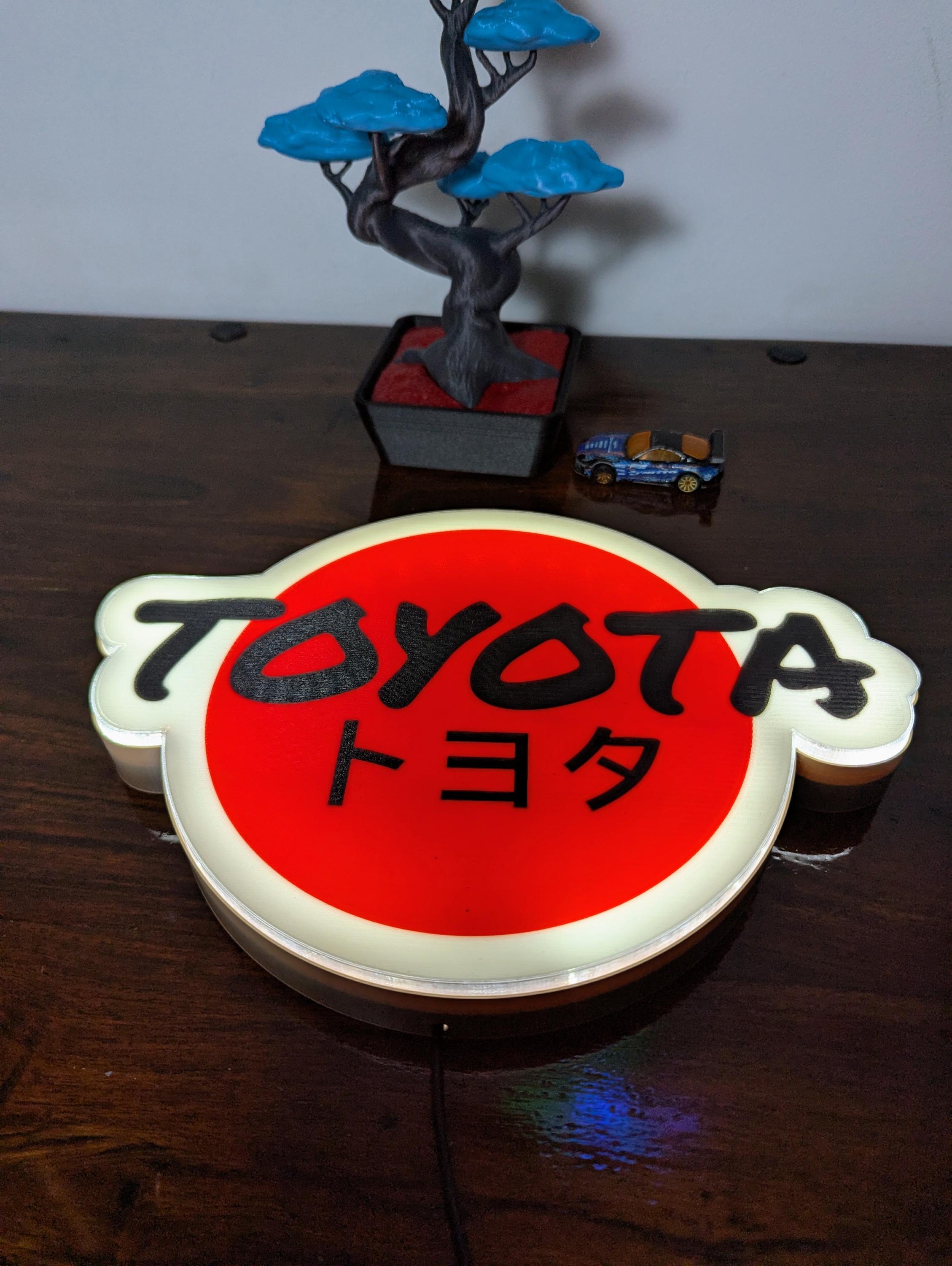 Toyota 3D Printed Wall Light – Vintage Style, Classic Car Decor ...