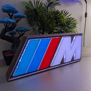 BMW M Power Themed 3D Printed Light Box – Custom Car Decor, Automotive ...