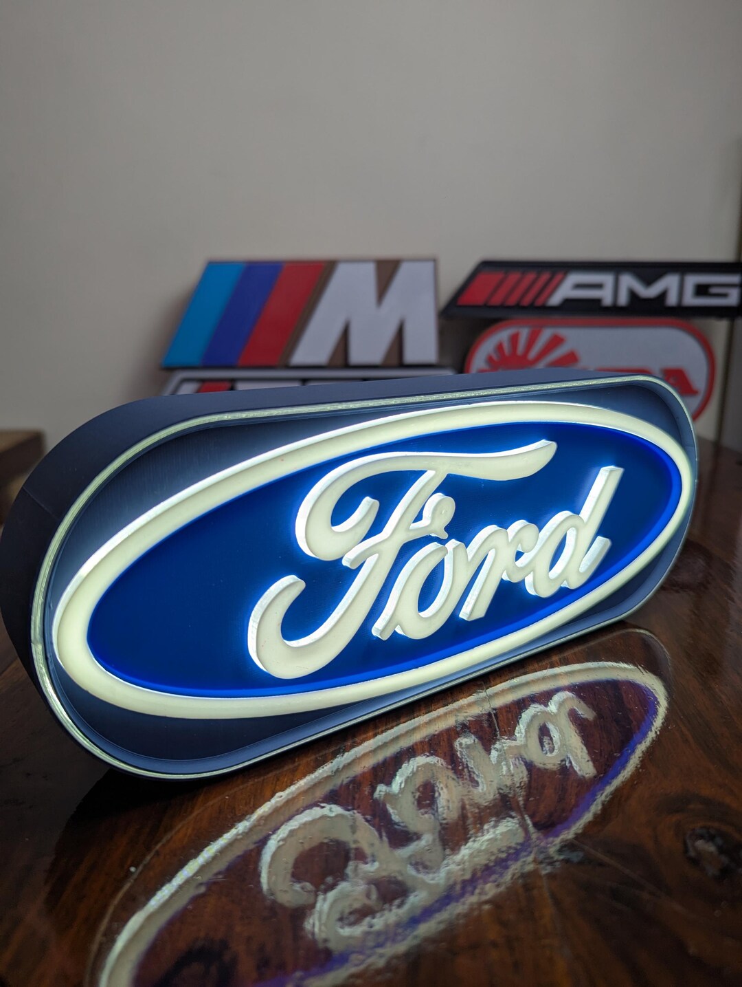 Ford 3D Printed LED Lamp - Etsy