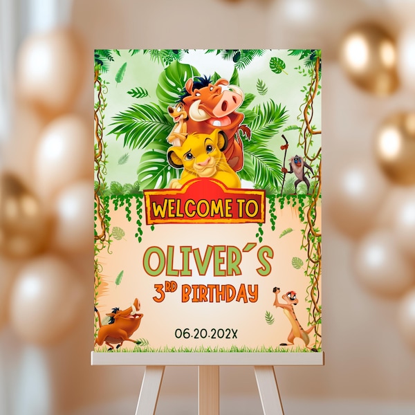 Lion King Welcome Sign - Etsy