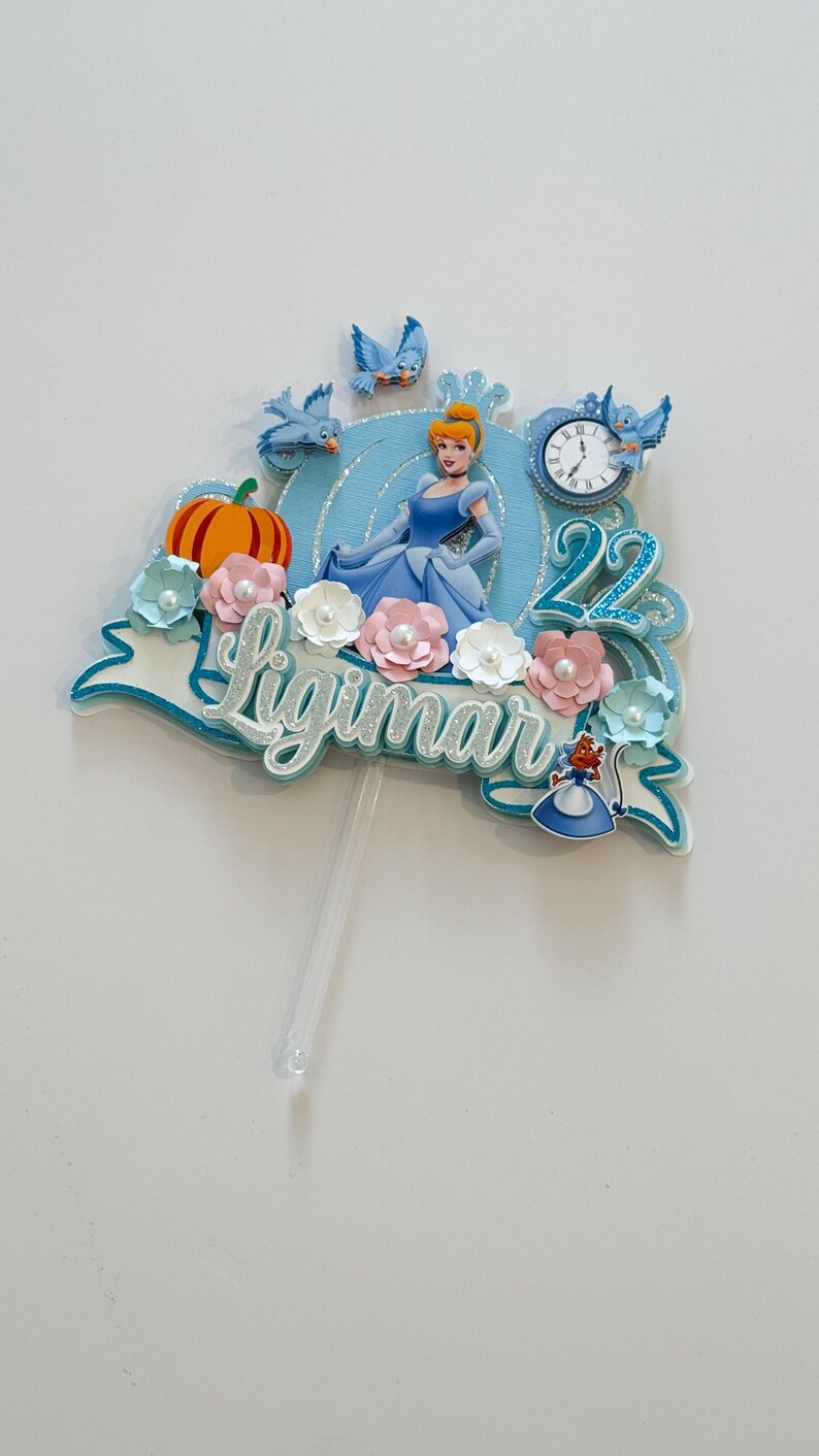 Cinderella Cake Topper - Etsy