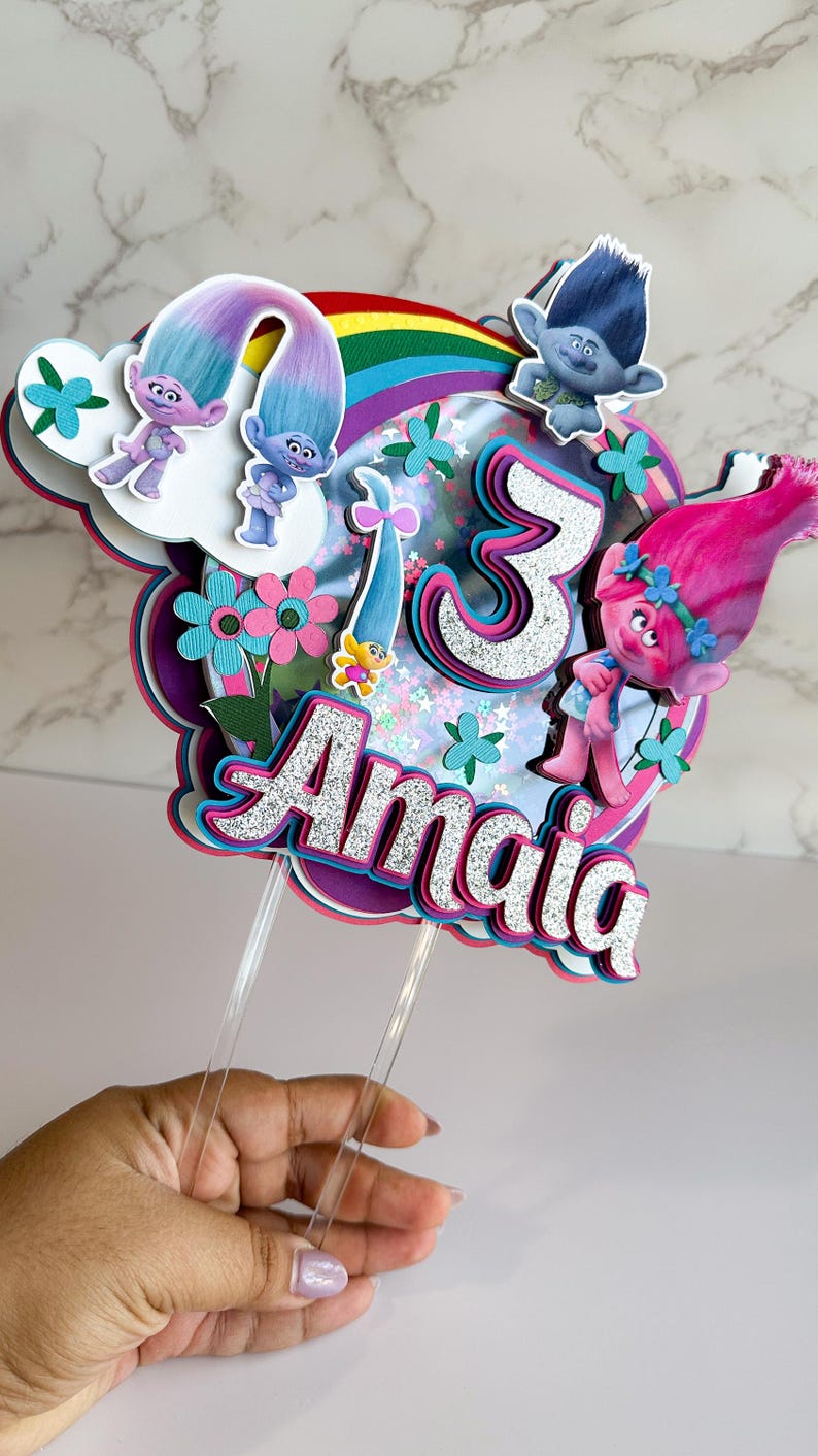 Trolls Cake Topper - Etsy