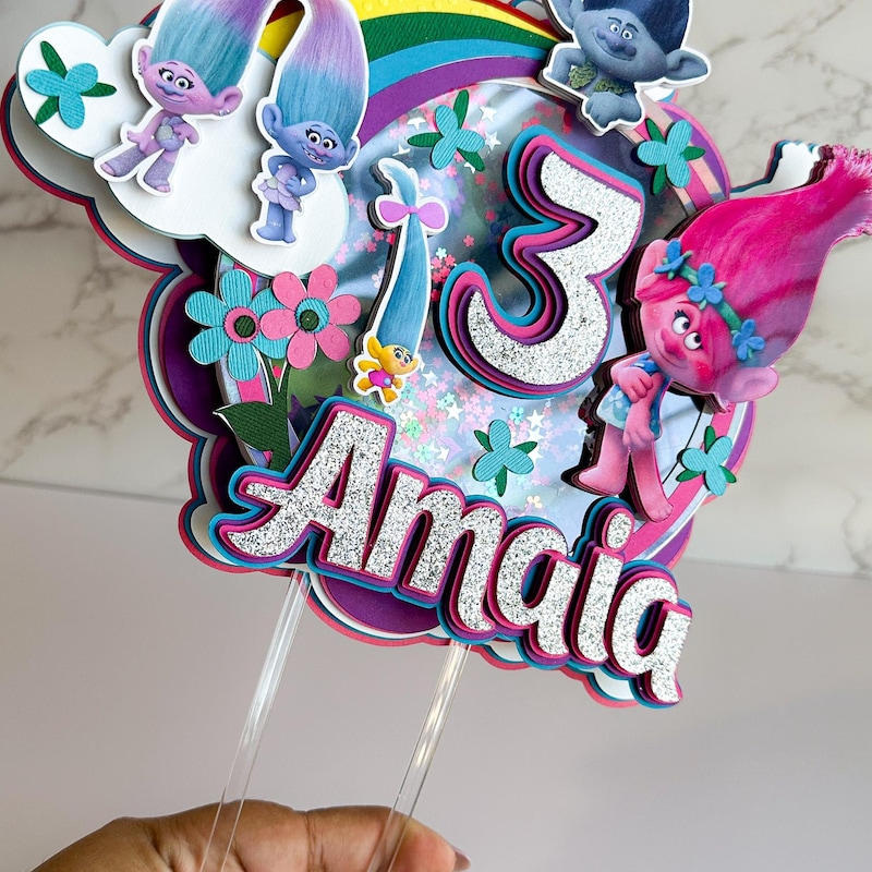 Trolls Cake Toppers - Etsy