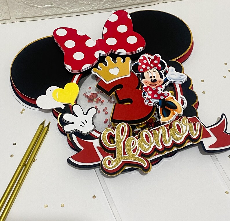 Minnie Mouse Cake Topper - Etsy