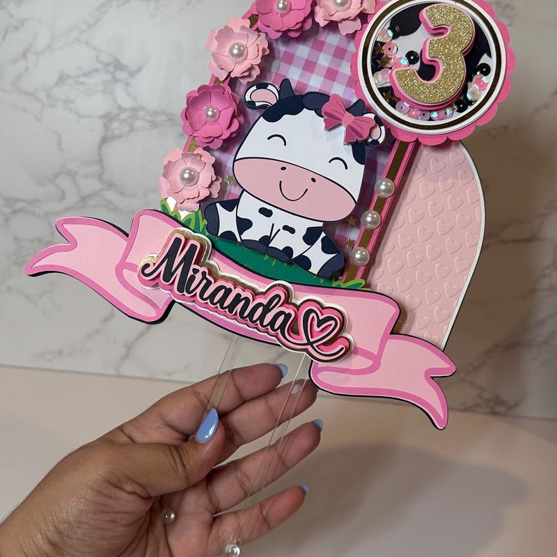 Vaca cake topper - Etsy México