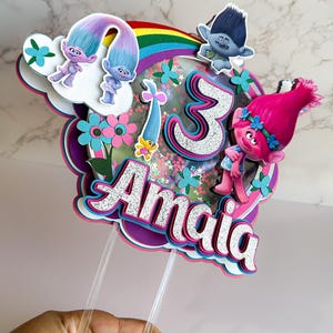 Trolls Cake Topper - Etsy
