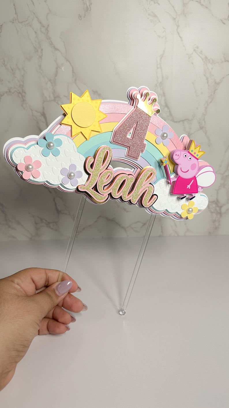 Peppa Pig Cake Topper for Girls - Etsy