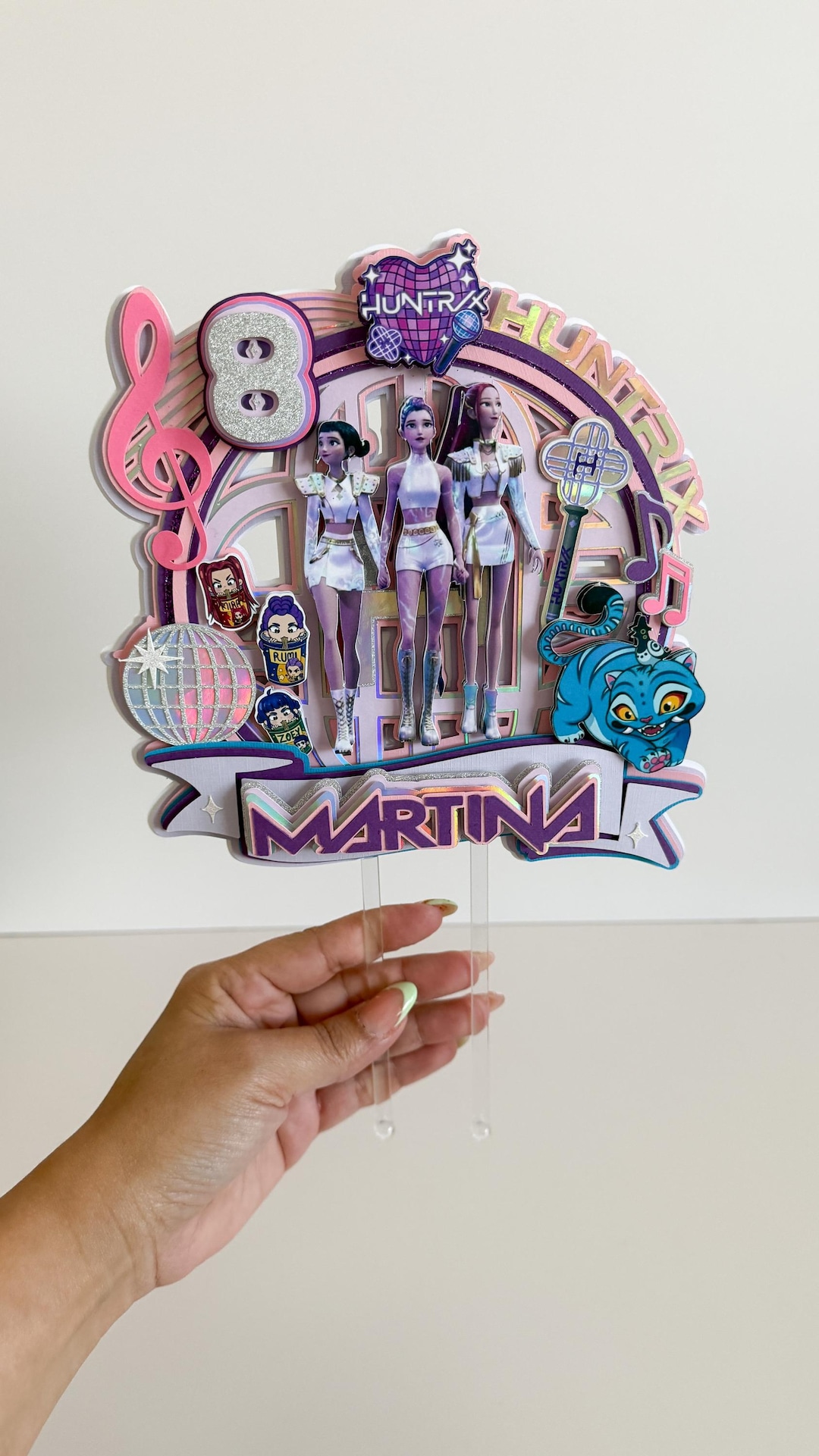 Kpop Demon Hunters Cake Topper, Huntrix Cake Topper, K-pop Birthday ...
