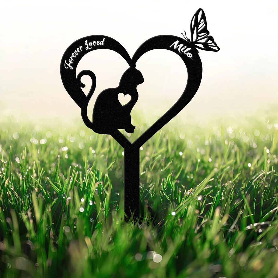 Memorial Cat Breed Metal Sign, Cat Memorial Plaque, Cat Grave Marker ...